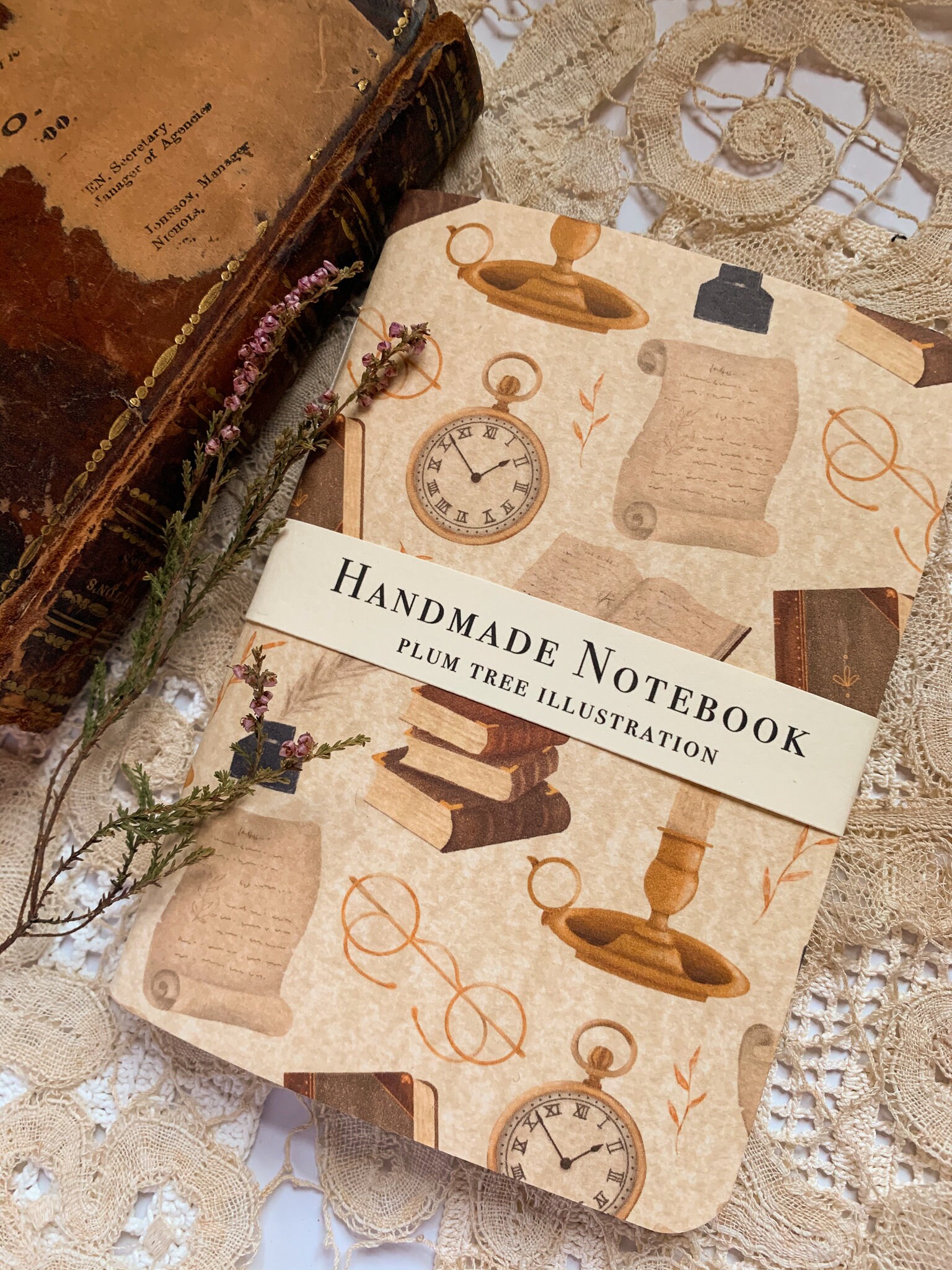 Library Notebook A6 Handmade Sketchbook Dark Academia - Etsy