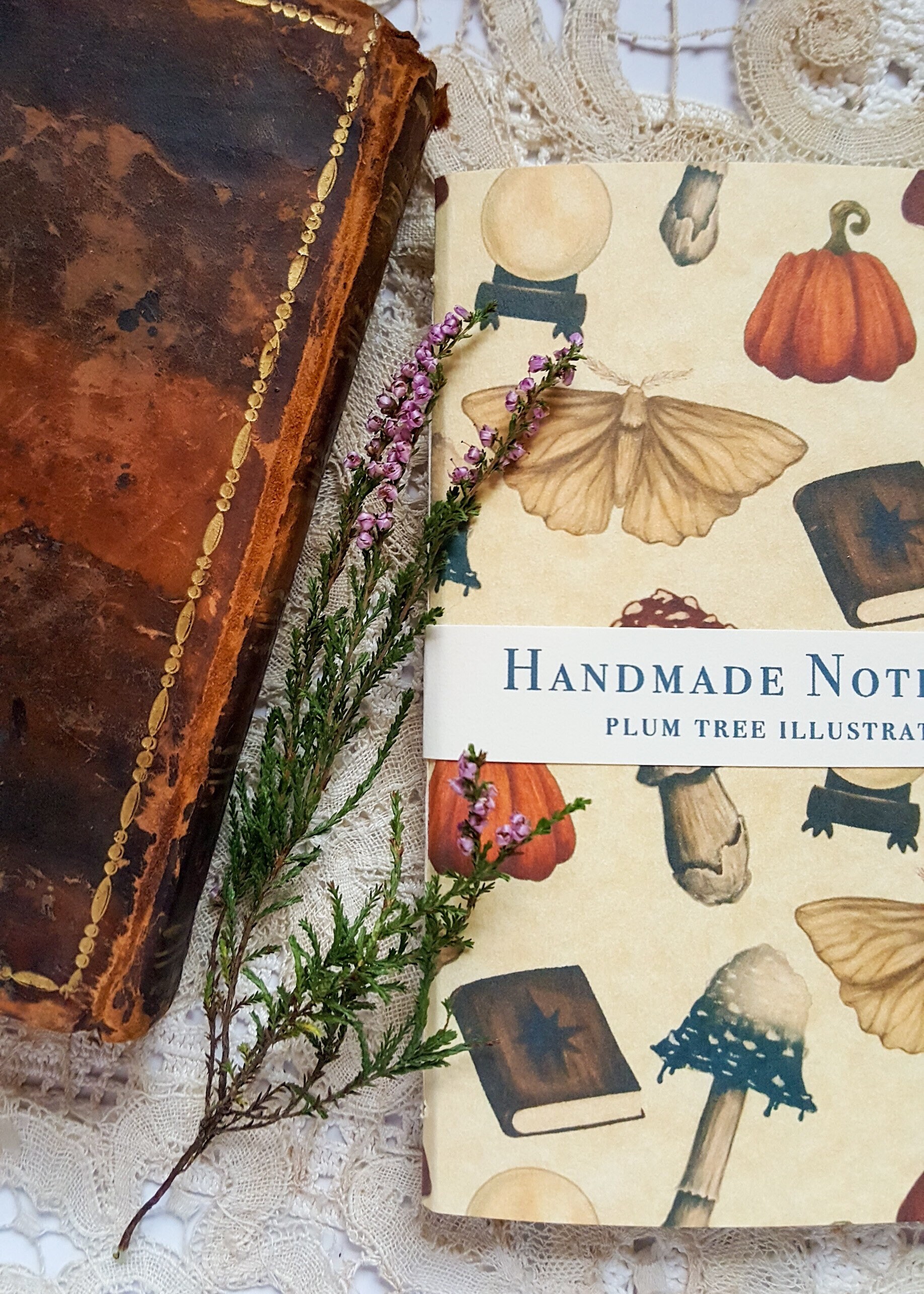 Witchy Halloween Notebook A6 Handmade Sketchbook Dark - Etsy