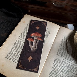 Mushrooms Bookmark | Dark Academia Bookmarks | Spooky | Recycled ...