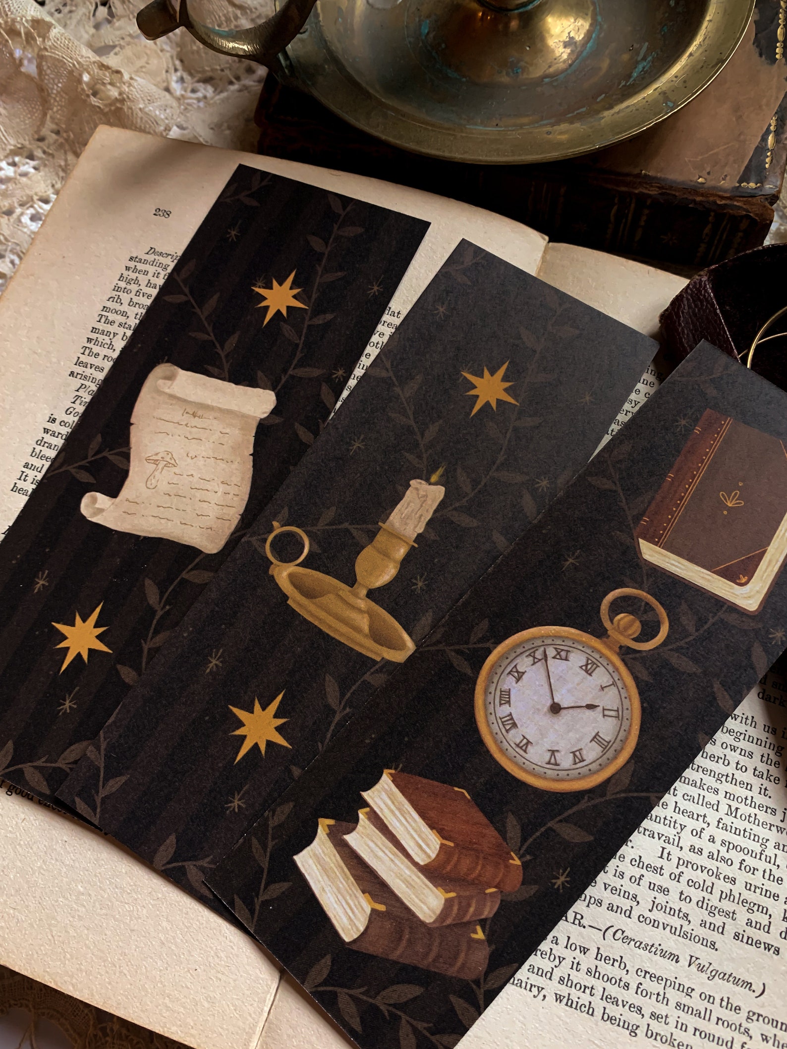 Bookmarks Set of 3 Set B Library Bookmarks Illustrated | Etsy