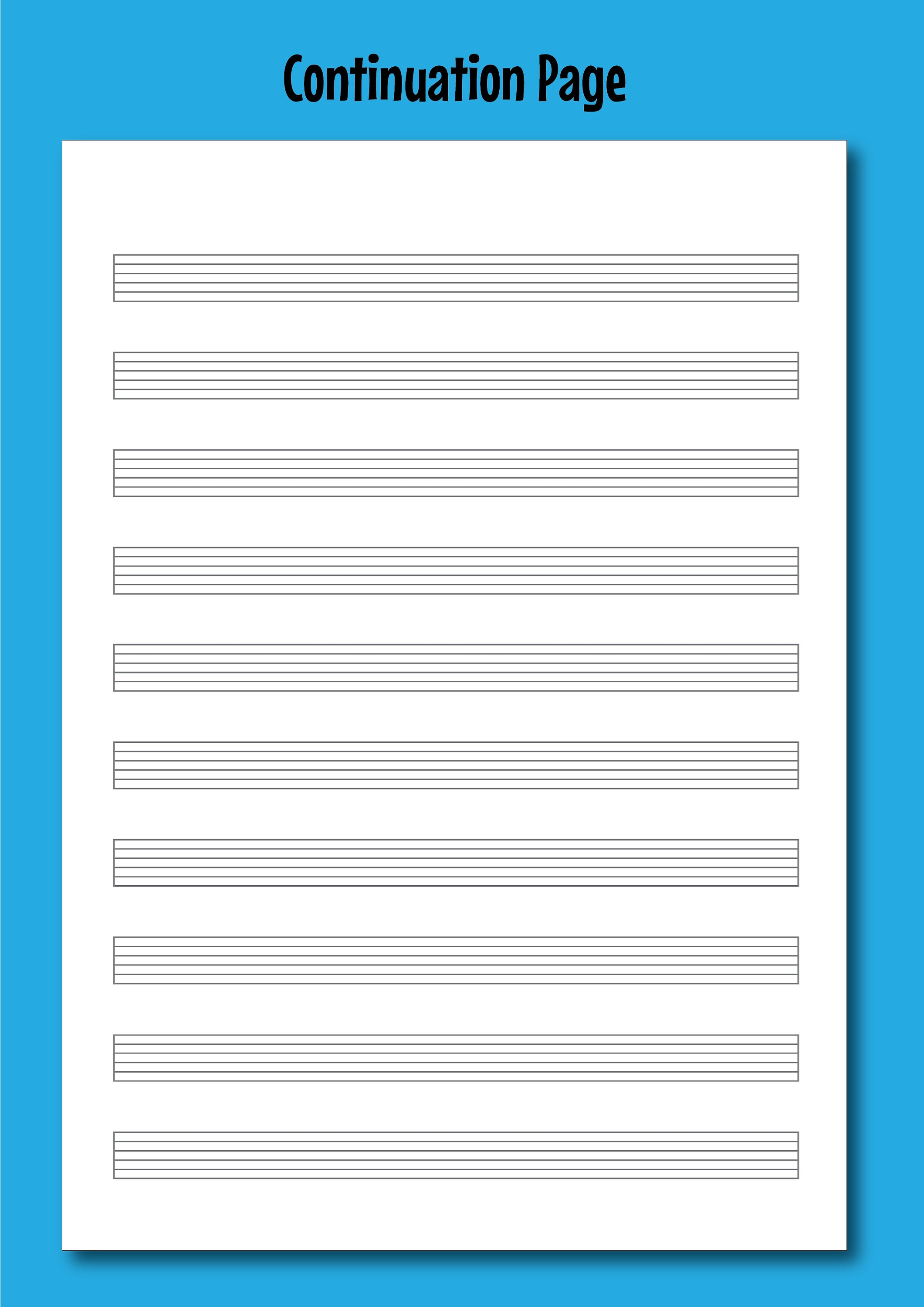 Printable Guitar Tab Paper With Chord Boxes & Song Detail Notes in US ...