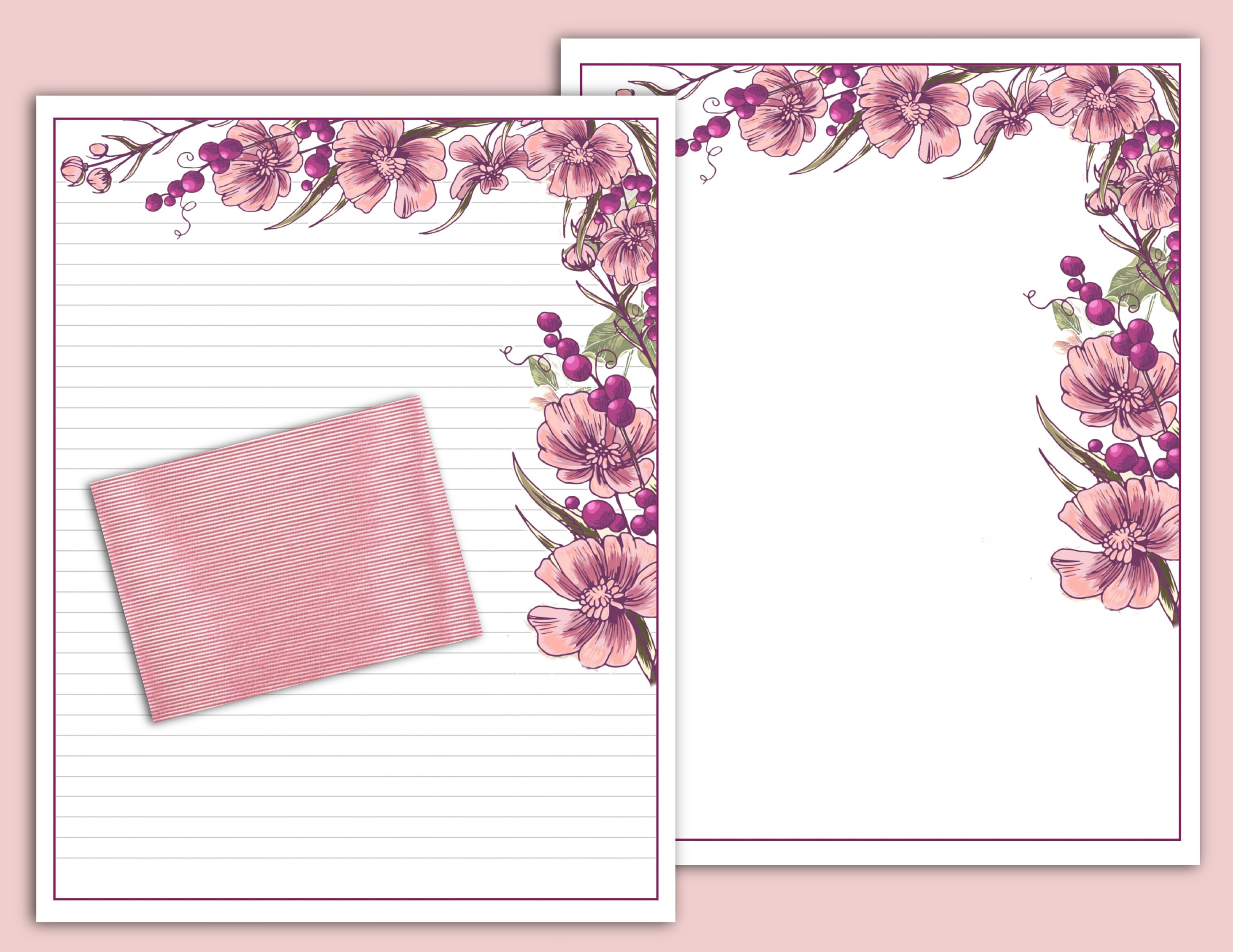 Purple Bordered Paper Flower