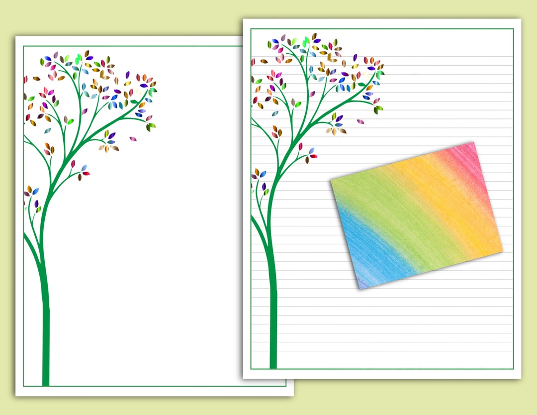 Clearance Printable Stationery Set Botanical Writing Paper - Etsy