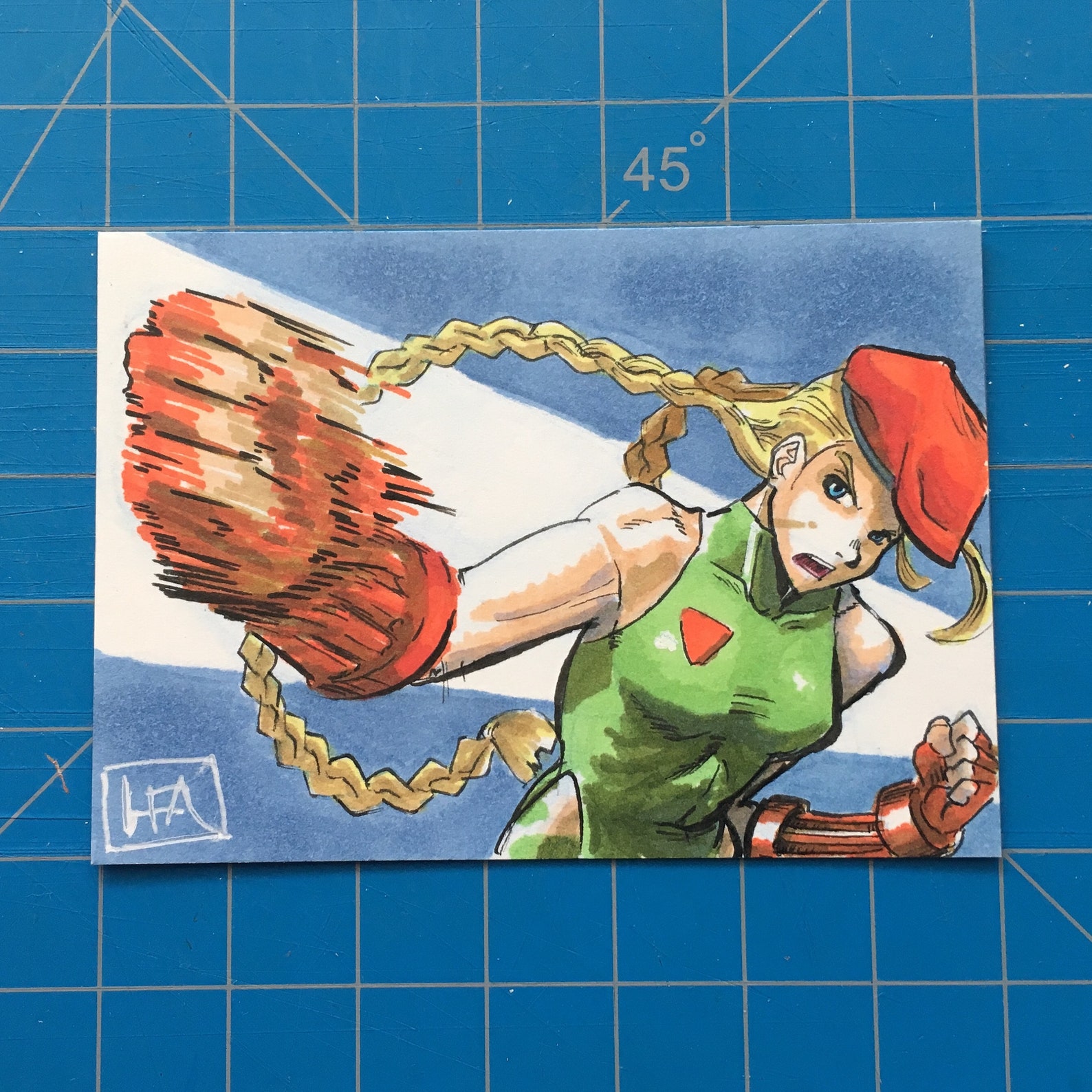 Cammy (street Fighter) Original Sketch Card Inktober 2018 Fighting Game ...