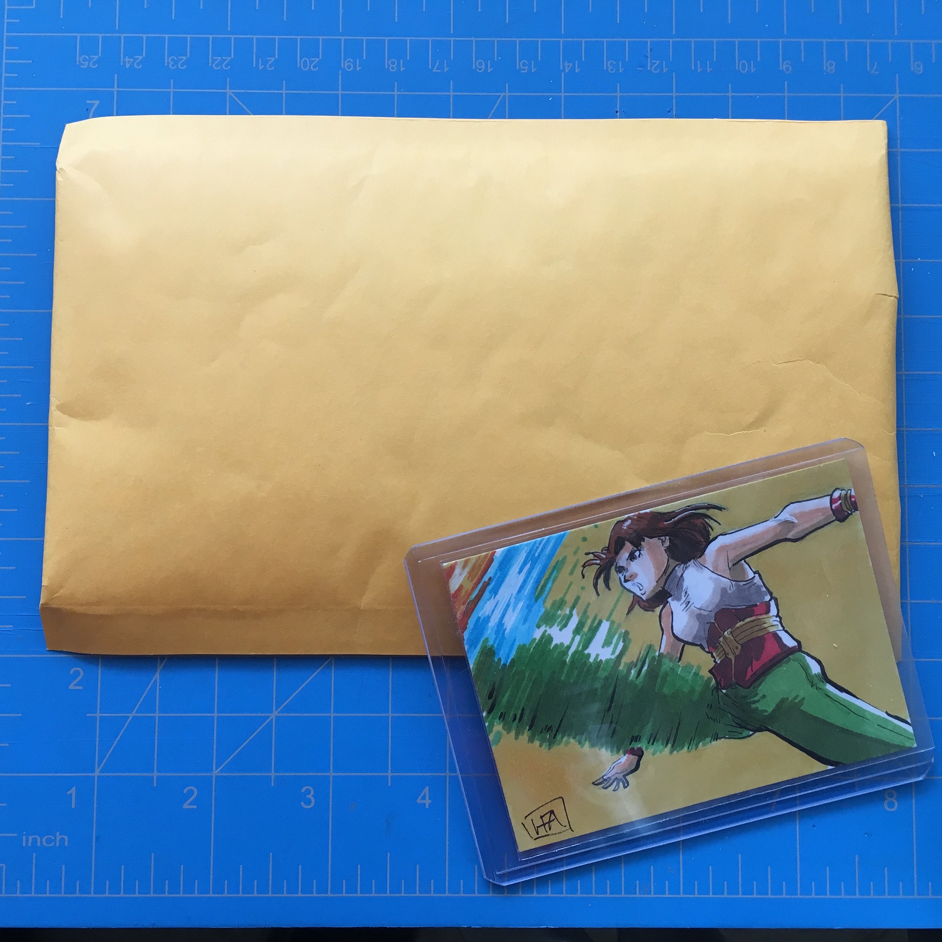 Annie Hamilton (Power Instinct) originele schets Card Inktober 2018 ...