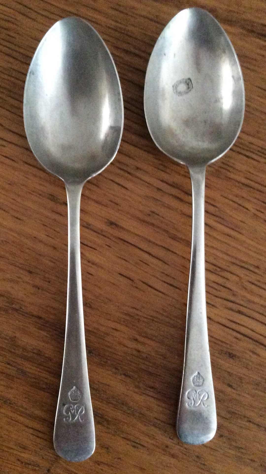 Pair King George VI Silverplate Spoons by Joseph Elliot & Sons - Etsy UK