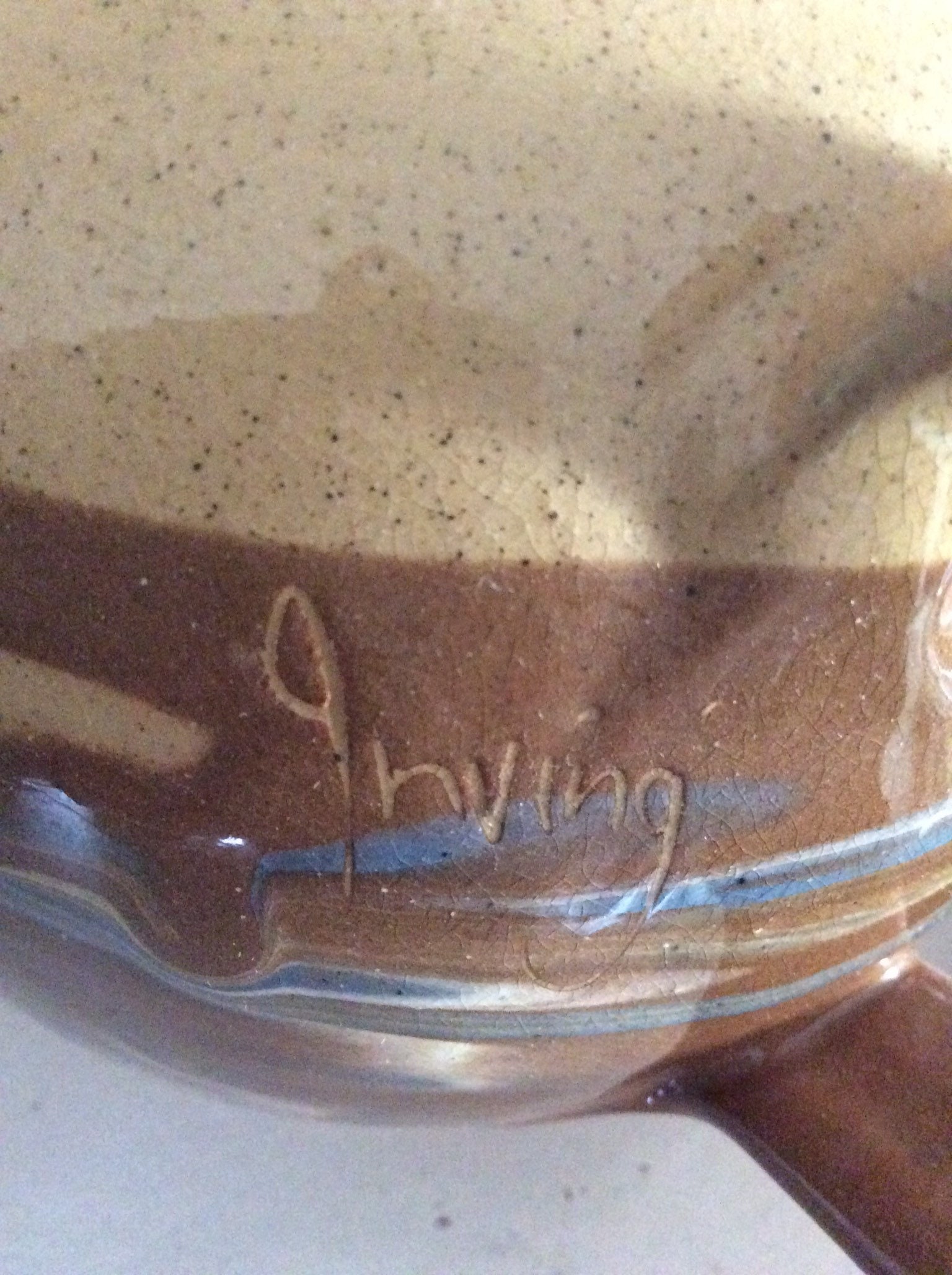 Large Boscastle Mochaware Teapot Signed Irvine - Etsy