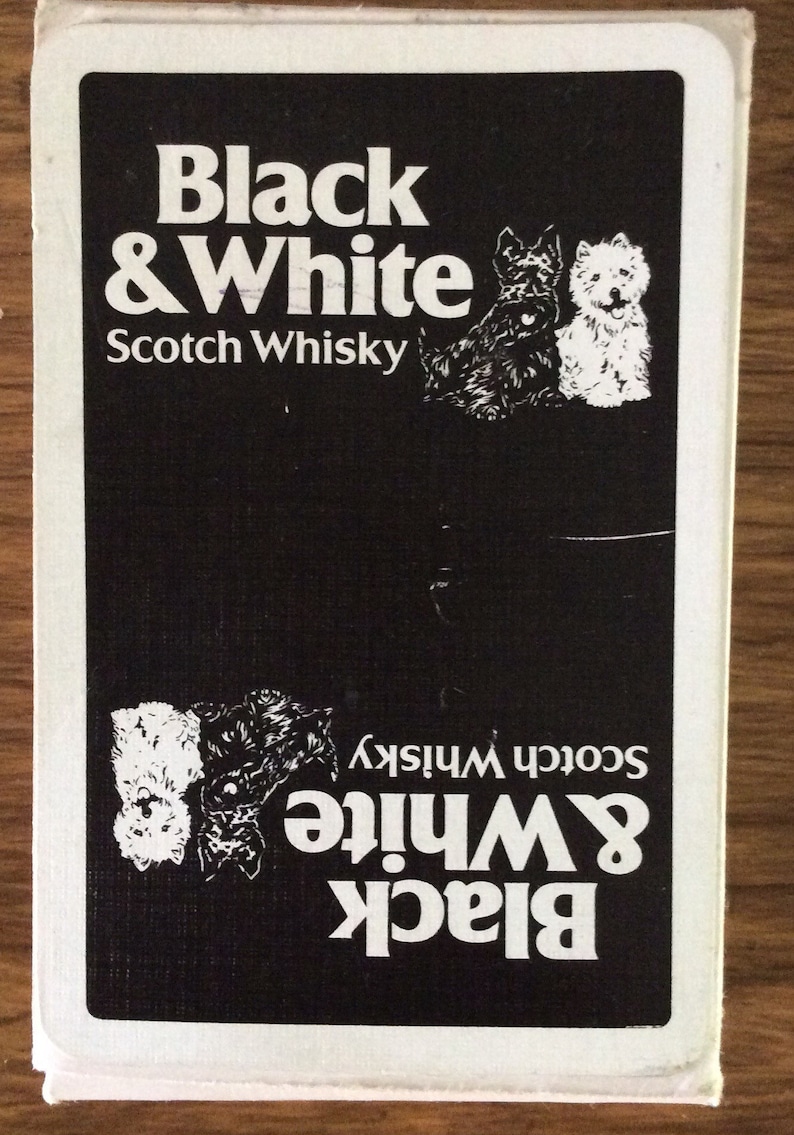 Vintage Black & White Whisky Playing Cards - Etsy