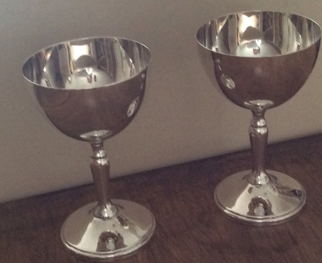 Pair Vintage Viking Plate Goblets - Etsy