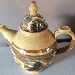 Large Boscastle Mochaware Teapot Signed Irvine - Etsy