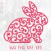 Bunny Svg, Easter Bunny Svg, Scroll Bunny Svg Cut Files for Cricut ...