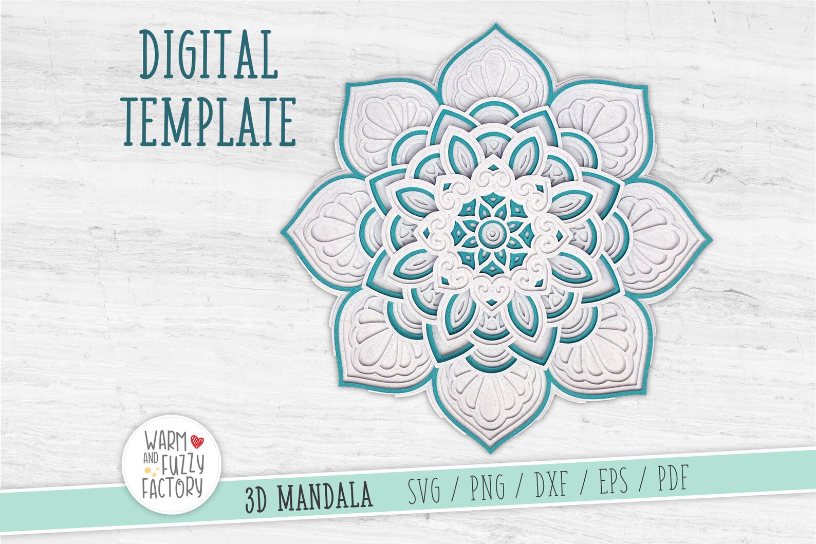 3D Mandala SVG 3D Layered Mandala SVG cut file for Cricut | Etsy