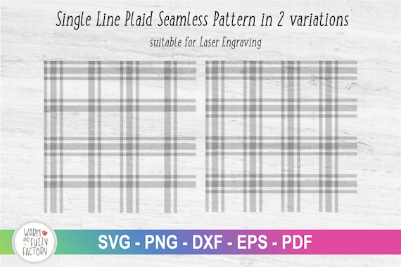 Single Line Plaid Svg Plaid SVG Pattern for Laser Engraving - Etsy