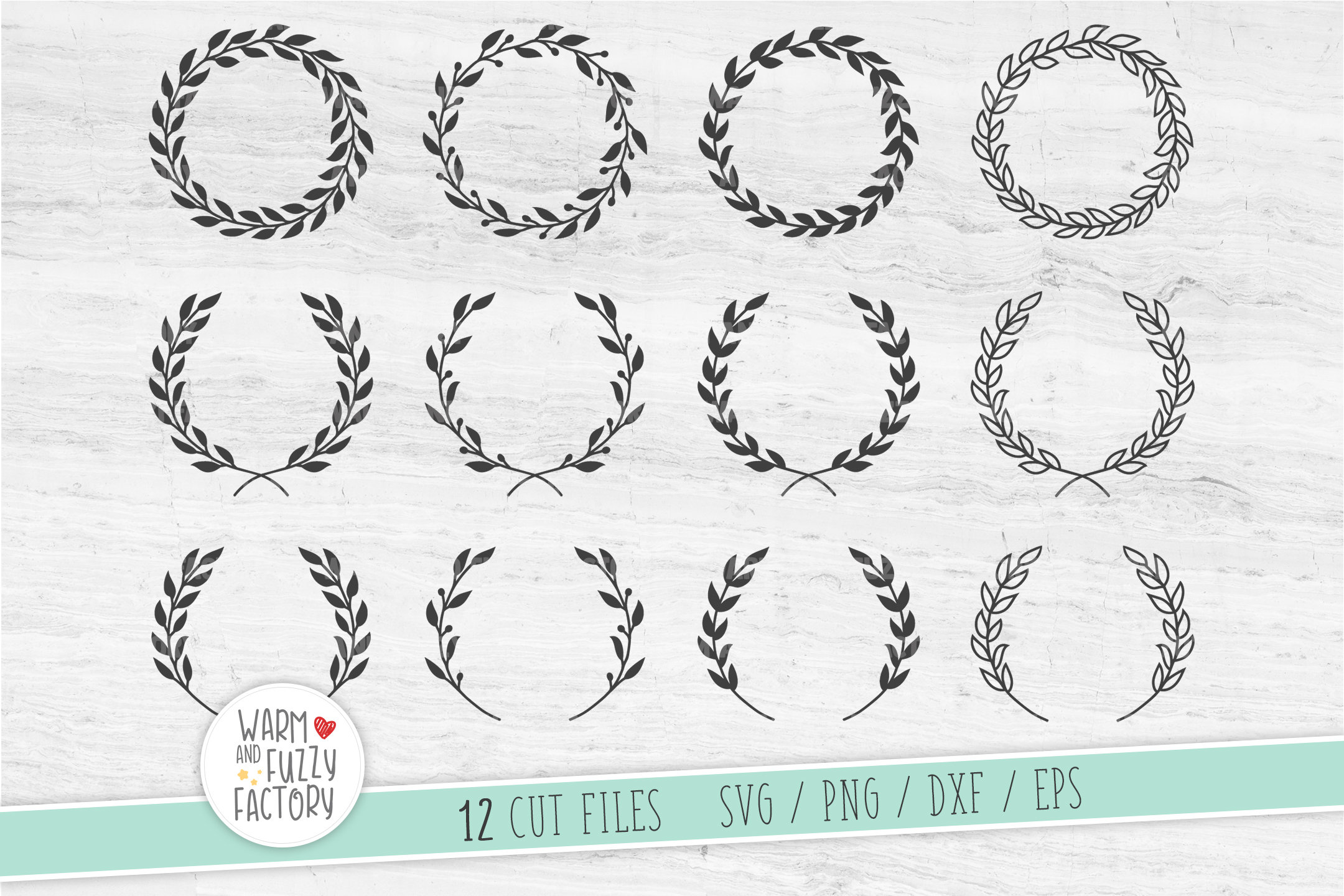 Laurel Wreath Svg, Wreath Svg, Floral Wreath Svg, Laurel Wreath Svg ...