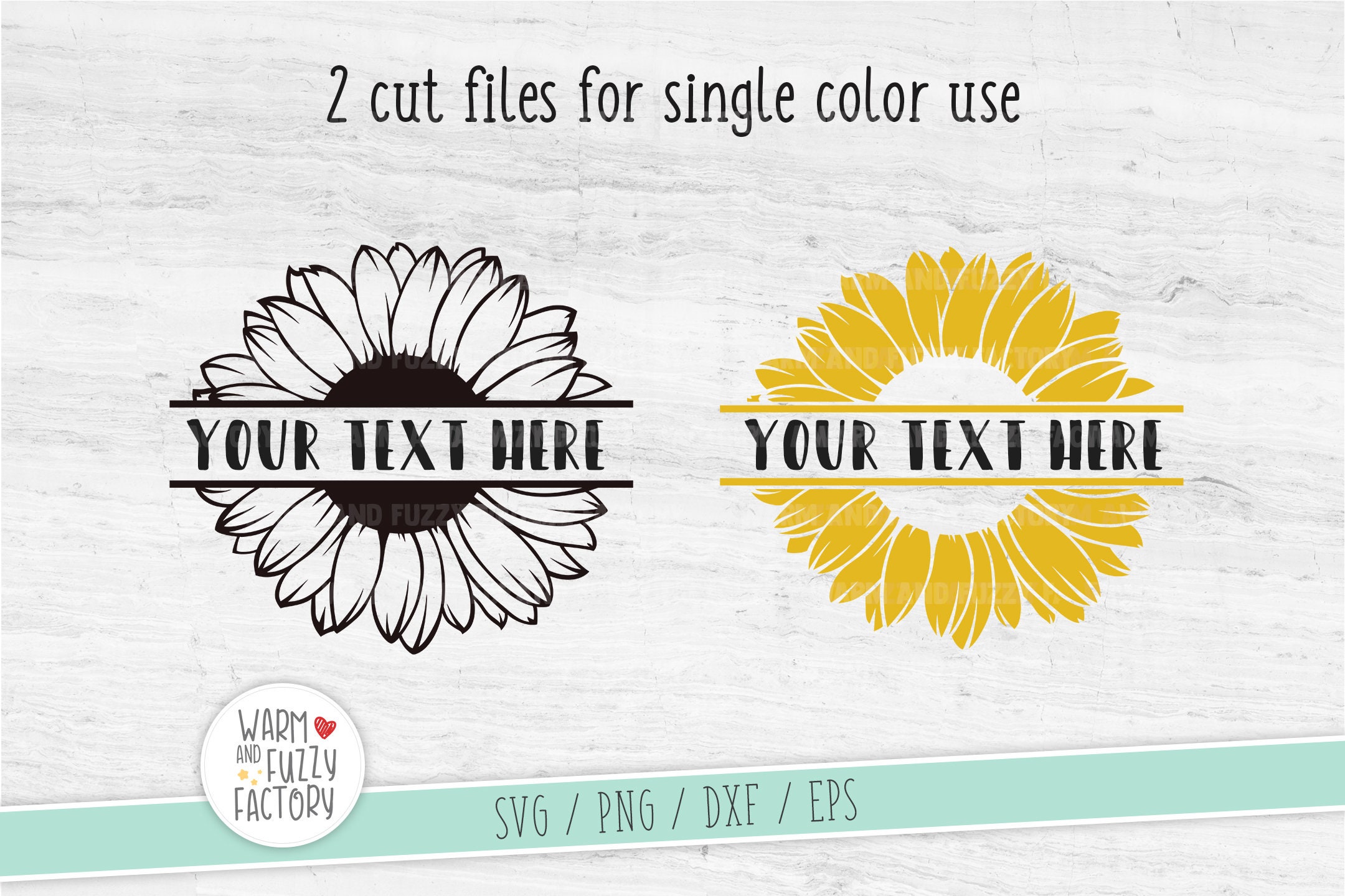 Split Sunflower Svg Cut File for Cricut Silhouette Split - Etsy Canada