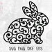 Bunny Svg, Easter Bunny Svg, Scroll Bunny Svg Cut Files for Cricut ...