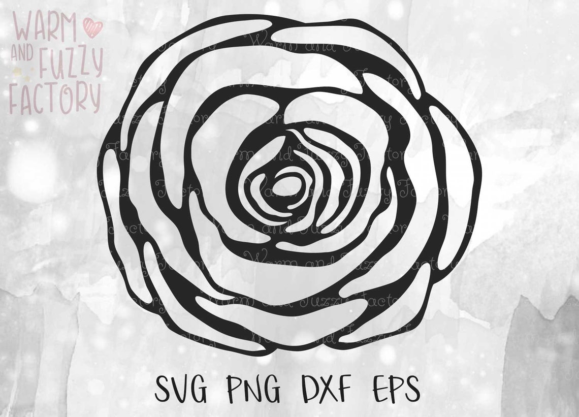 Rose svg Flower svg Rose svg cut file for Cricut Silhouette | Etsy