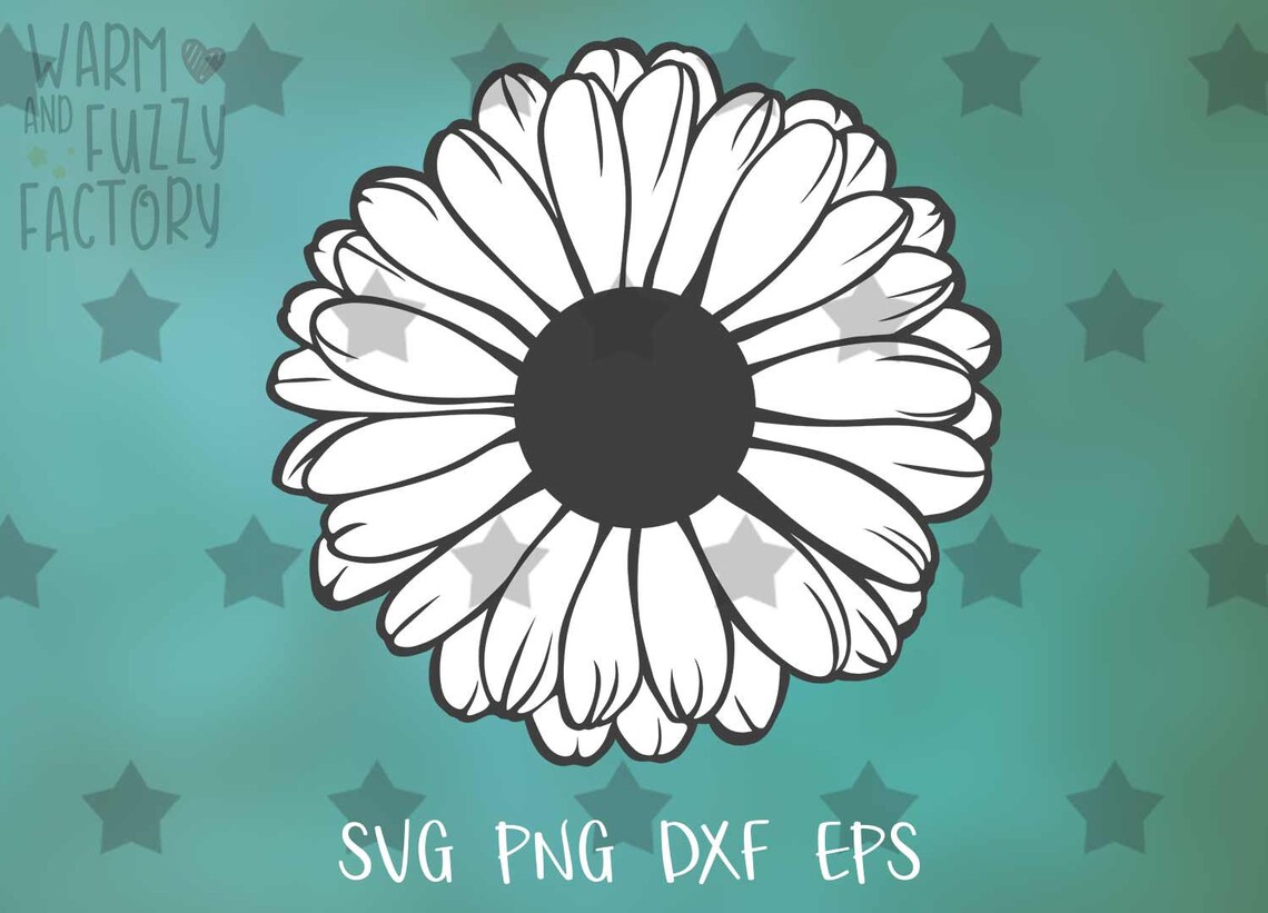 Daisy Svg Cut File for Cricut Silhouette, Gerber Daisy Svg, Flower Svg ...
