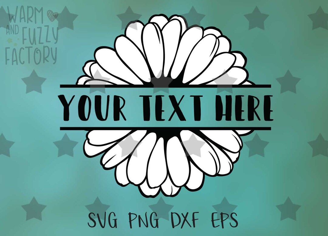 Daisy Svg, Split Monogram Daisy Cut Files for Cricut Silhouette, Gerber ...