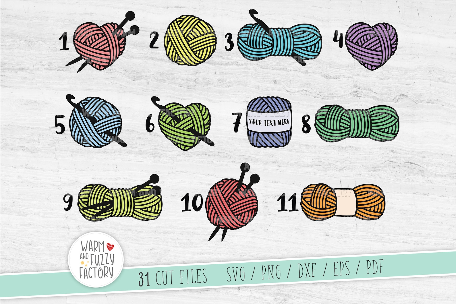 Knitting Svg Crochet Svg Yarn Svg Cut Files for Cricut - Etsy