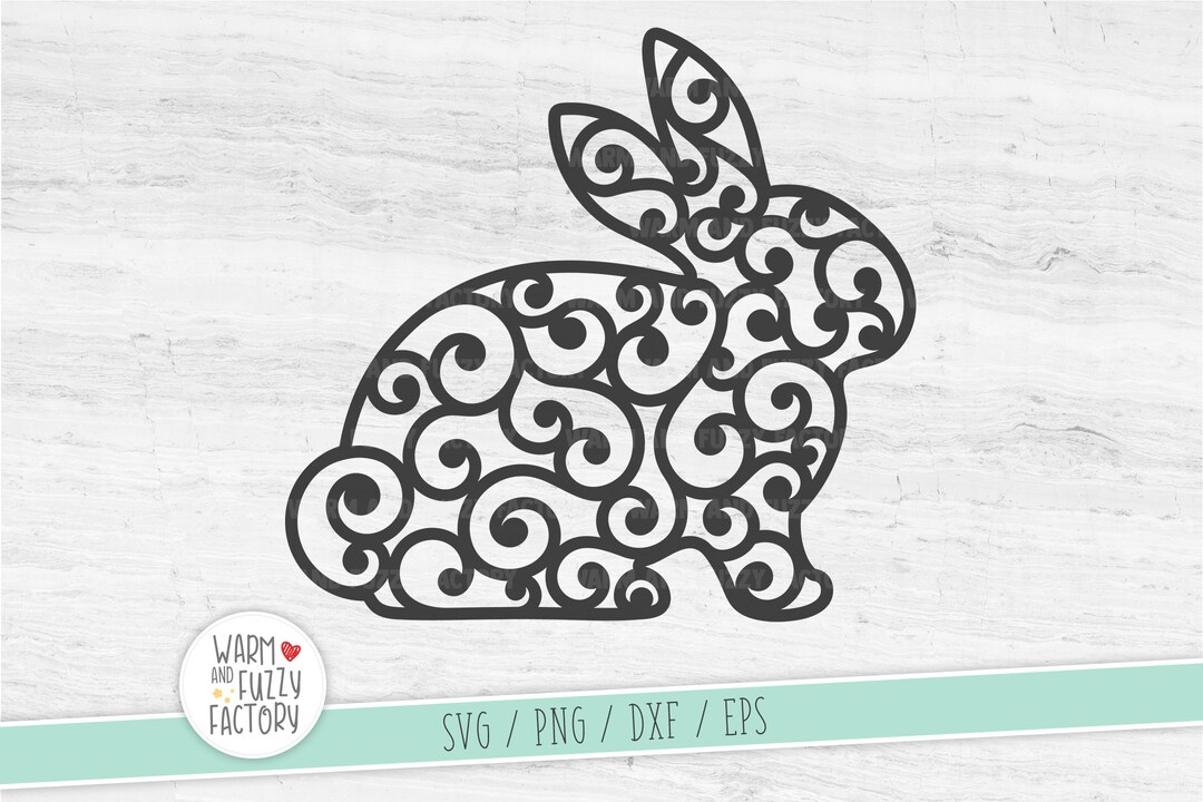 Bunny Svg, Easter Bunny Svg, Scroll Bunny Svg Cut Files for Cricut ...