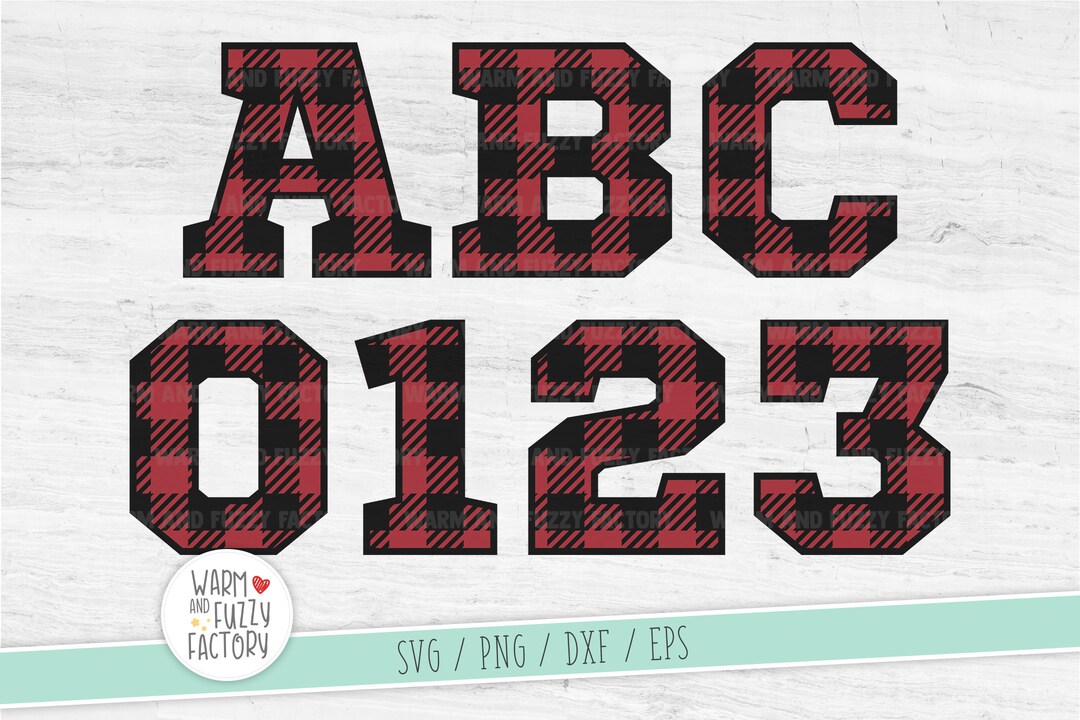 Buffalo Plaid SVG Alphabet Cut Files for Cricut Silhouette, Buffalo ...