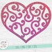 Swirly Heart Svg Cut File for Cricut Silhouette, Heart With Swirls Svg ...