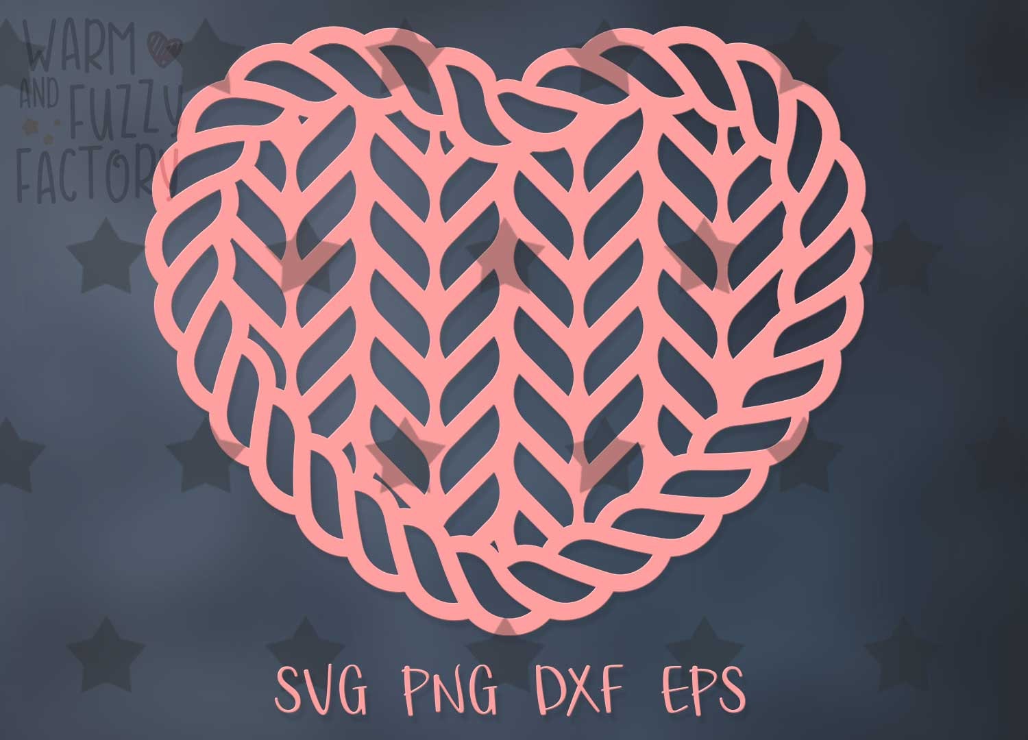 Knit Heart Svg Cut File for Cricut Silhouette, Crochet SVG DXF, Knit ...