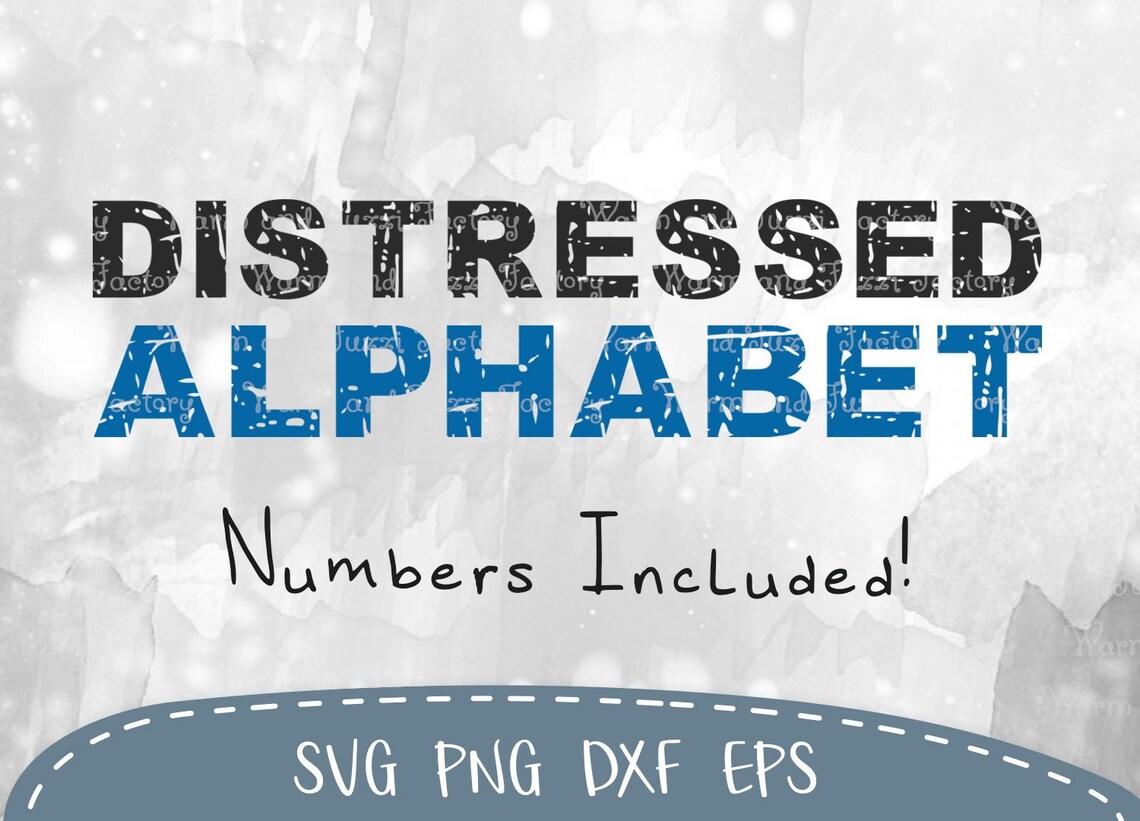 Distressed Font Svg Cut Files for Cricut Silhouette, Rustic Alphabet ...