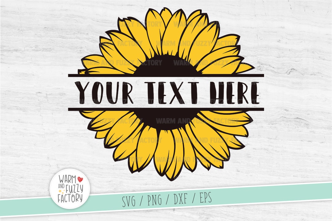 Split Sunflower Svg Cut File for Cricut Silhouette, Split Flower ...