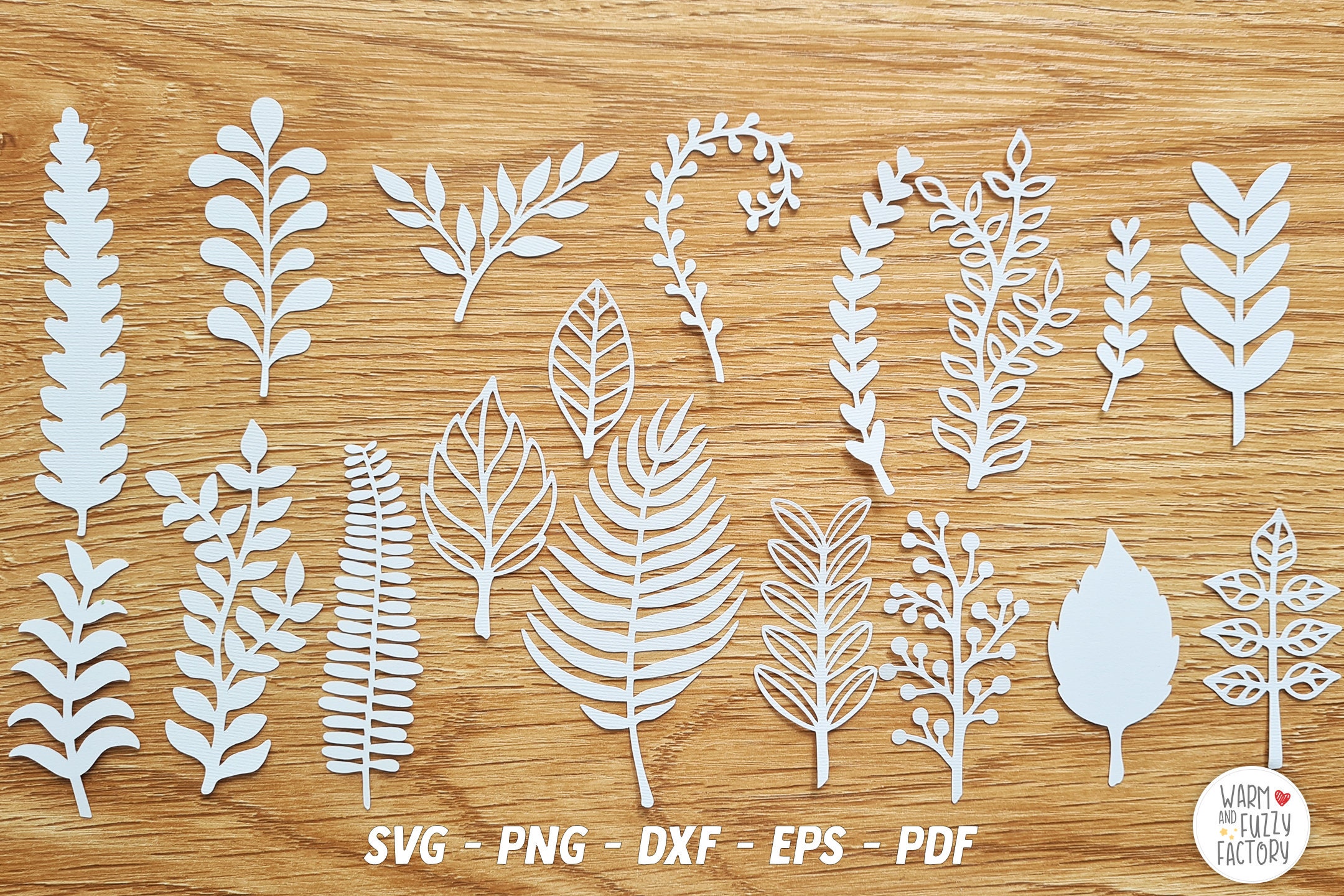 Leaves SVG Paper Flower Leaves SVG Leaf SVG Leaves for - Etsy