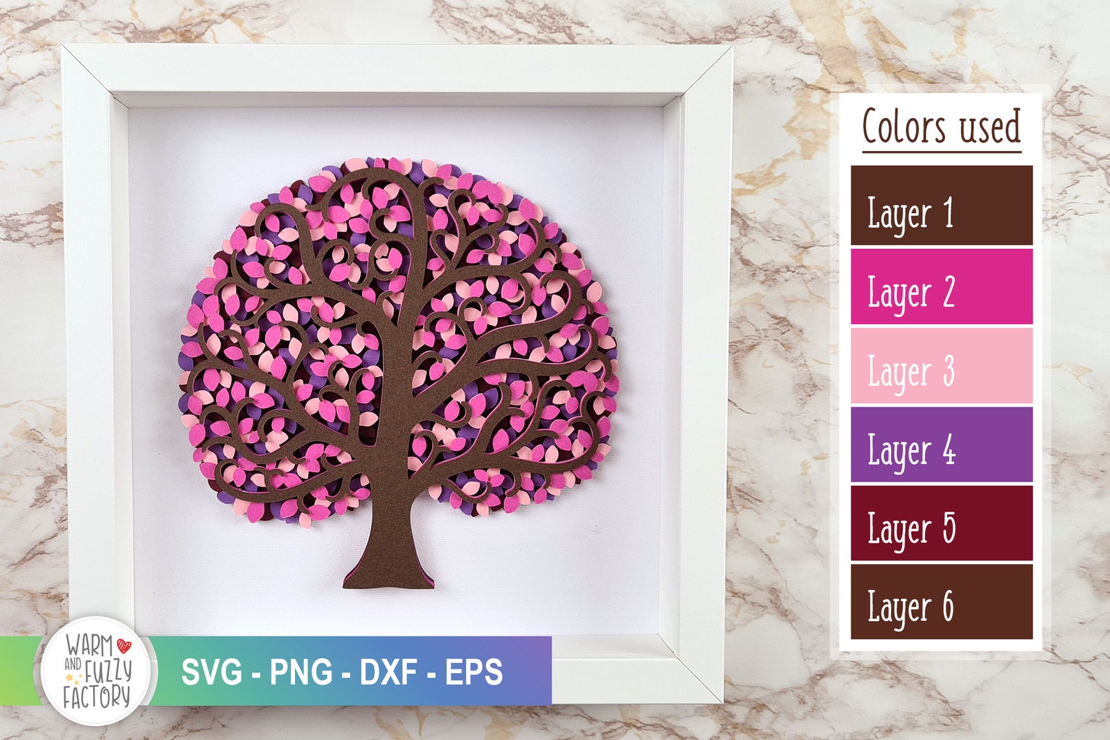 3D Fall Tree SVG Layered Tree SVG Fall SVG Tree Svg Cut - Etsy