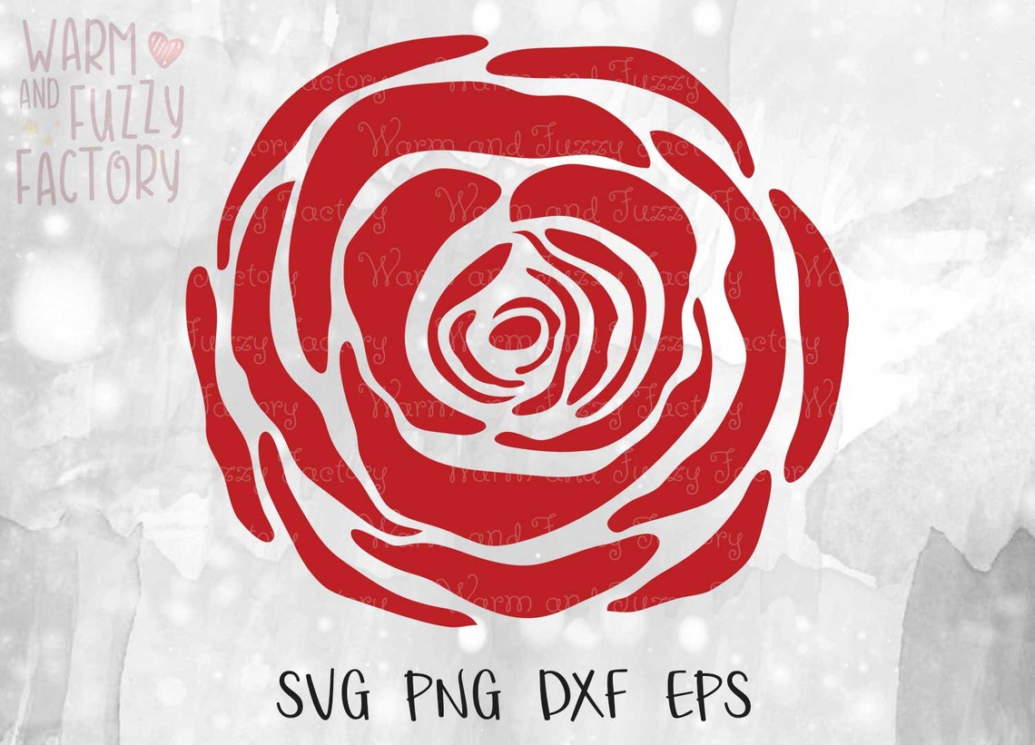Rose svg Flower svg Rose svg cut file for Cricut Silhouette | Etsy