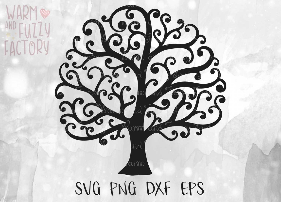 Boom svg levensboom svg, stamboom svg, grillige boom svg, bruiloft boom ...