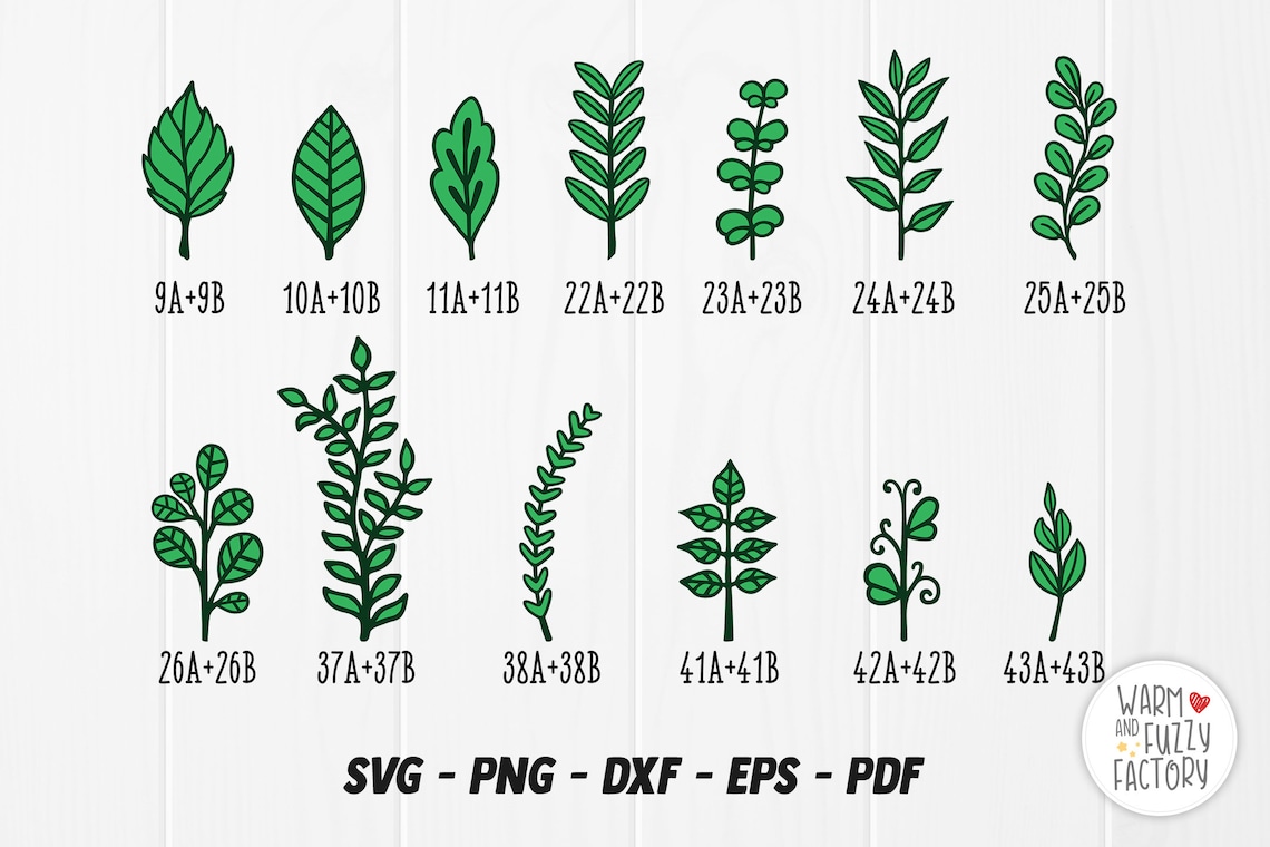 Leaves SVG Paper Flower Leaves SVG Leaf SVG Leaves for - Etsy