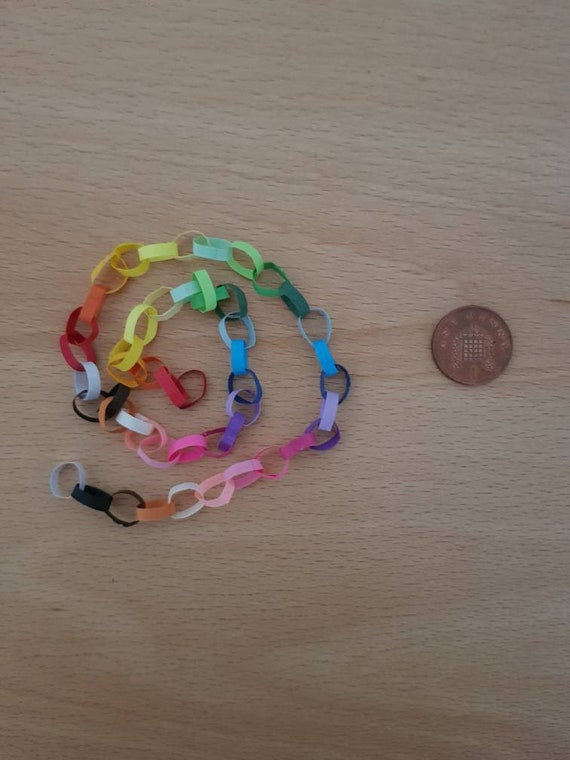 Dollhouse Miniatures Art & Collectibles Miniatures Pastel Paperchain 1 ...