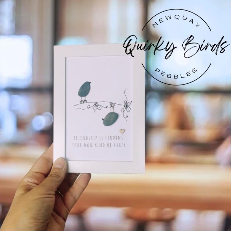 Pebble Bird Art Love - Etsy UK