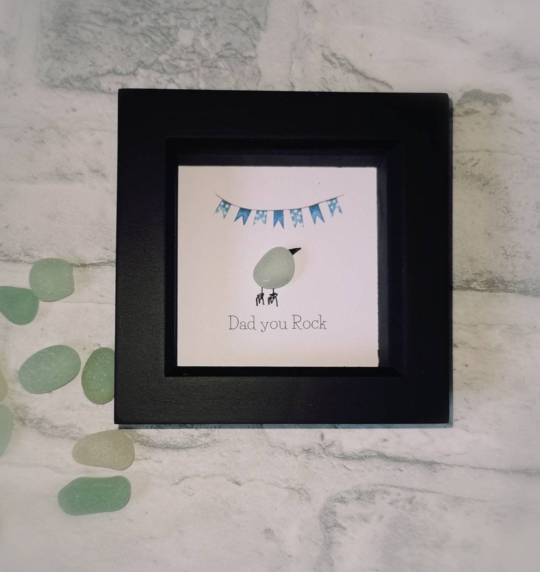 Father's Day Gift, Dad Pebble Picture, Pebble Art Dad, Dad Present ...