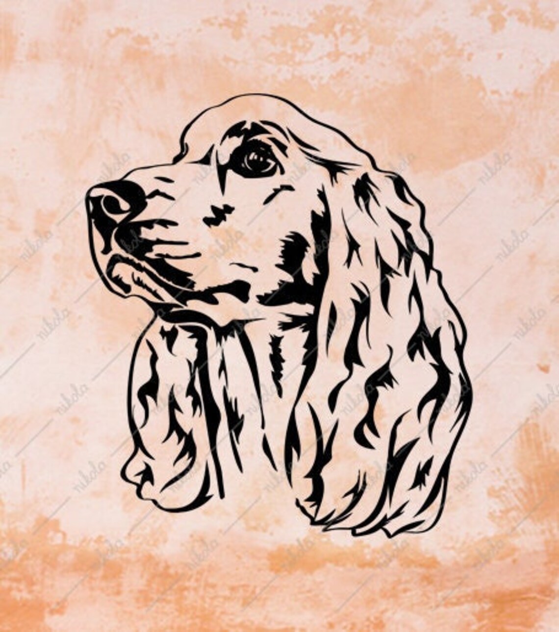 Cocker Spaniel SVG Clipart, Silhouette, for Cricut, PNG, EPS, Dxf, Pdf ...