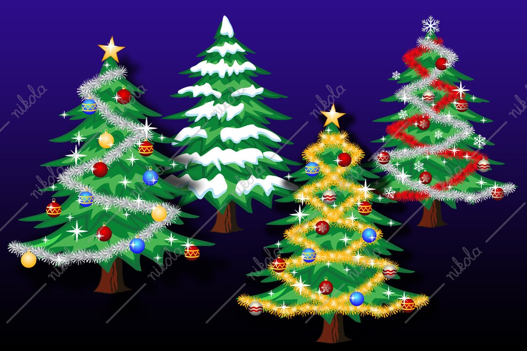 Christmas Tree Clipart / Winter Tree - Etsy