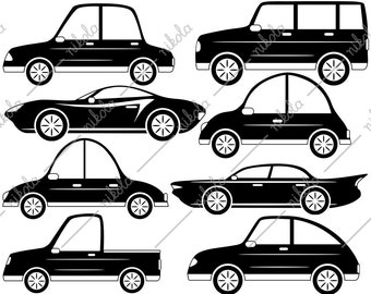 Car SVG Vehicle Vector Files for Cricut, Car Cutting Files, Clipart ...