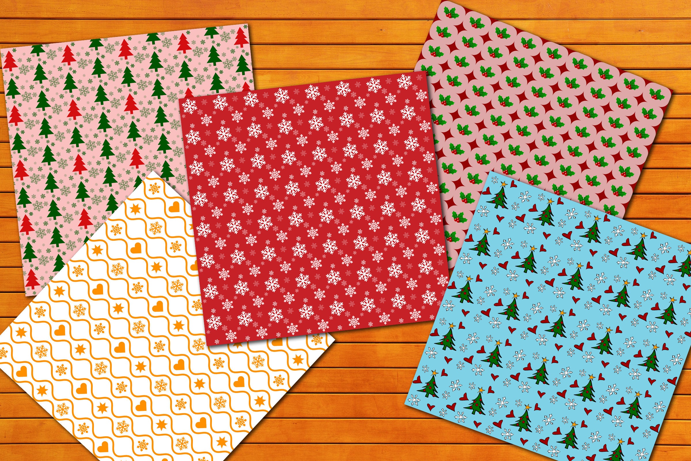 Christmas Digital Papers / Background / Digital Paper Pack, JPEG - Etsy