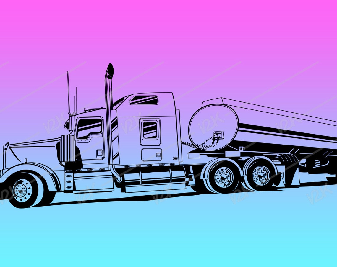 Semi Truck SVG Clipart Silhouette for Cricut PNG EPS Pdf | Etsy