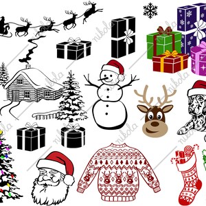 Christmas Bundle SVG PNG 50 Images, Cut File, Clipart, Christmas Tree ...