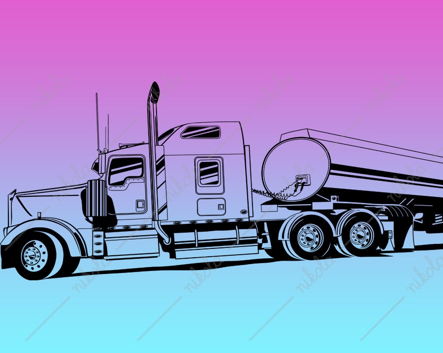 Semi Truck SVG Clipart Silhouette, for Cricut, PNG, EPS, Pdf - Etsy
