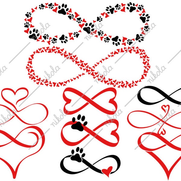 Infinity Paw Svg - Etsy