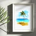 Summer Palm Tree Watercolor Sublimation Clipart Landscape - Etsy