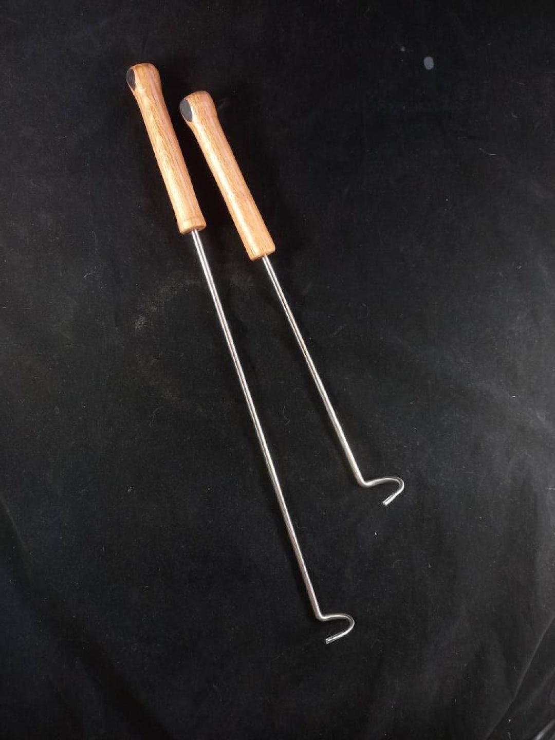 BBQ Flipper With Whisky Barrel Oak Handle – Handmade Artisan Grill Tool ...