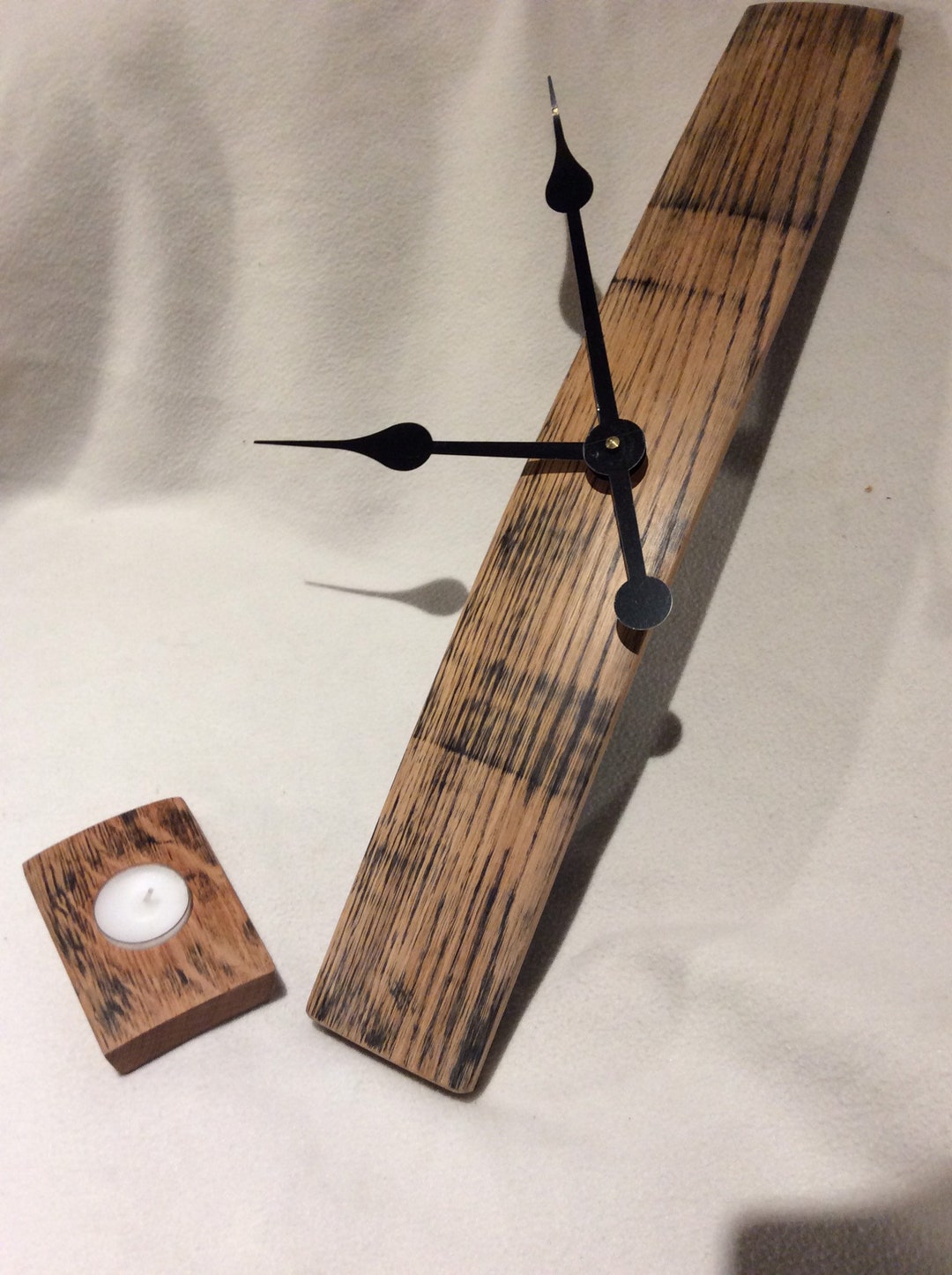 Oak Wall Clock | Made From Bushmills Whiskey Barrel Stave | Rustic ...