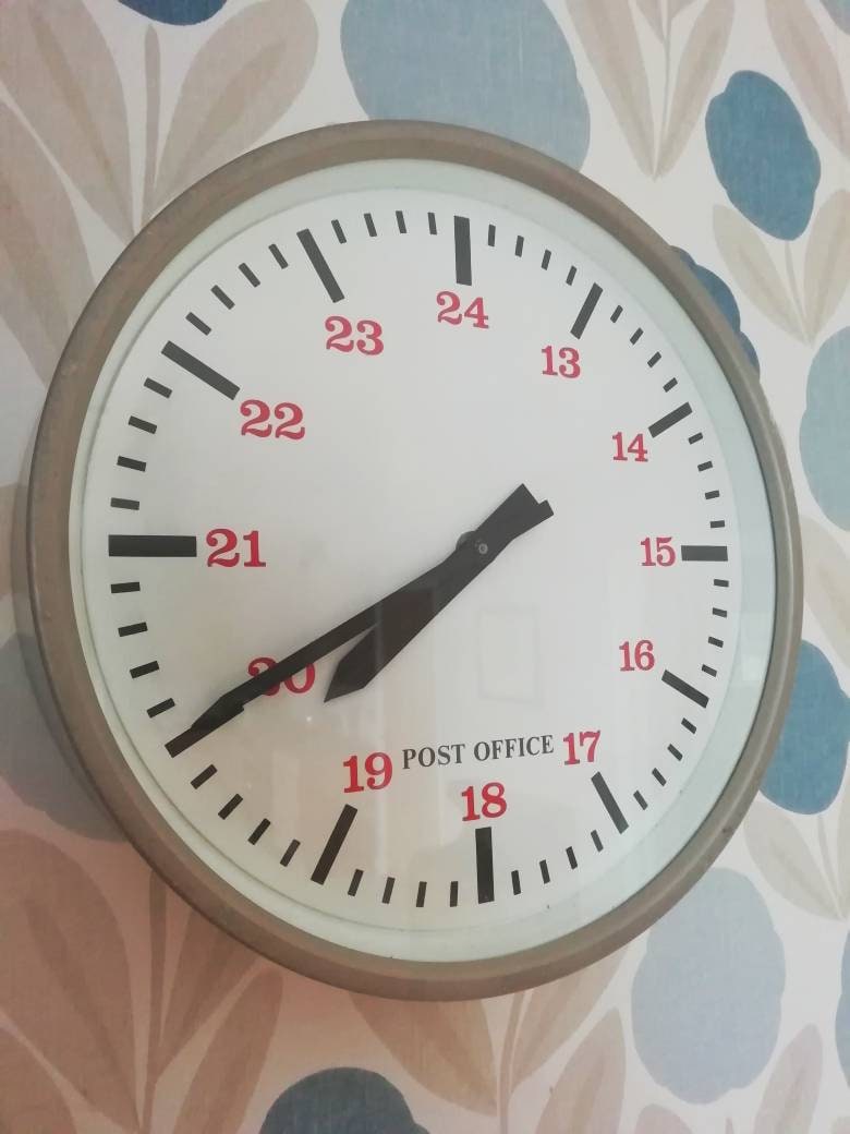 Vintage Post Office Wall clock | Etsy